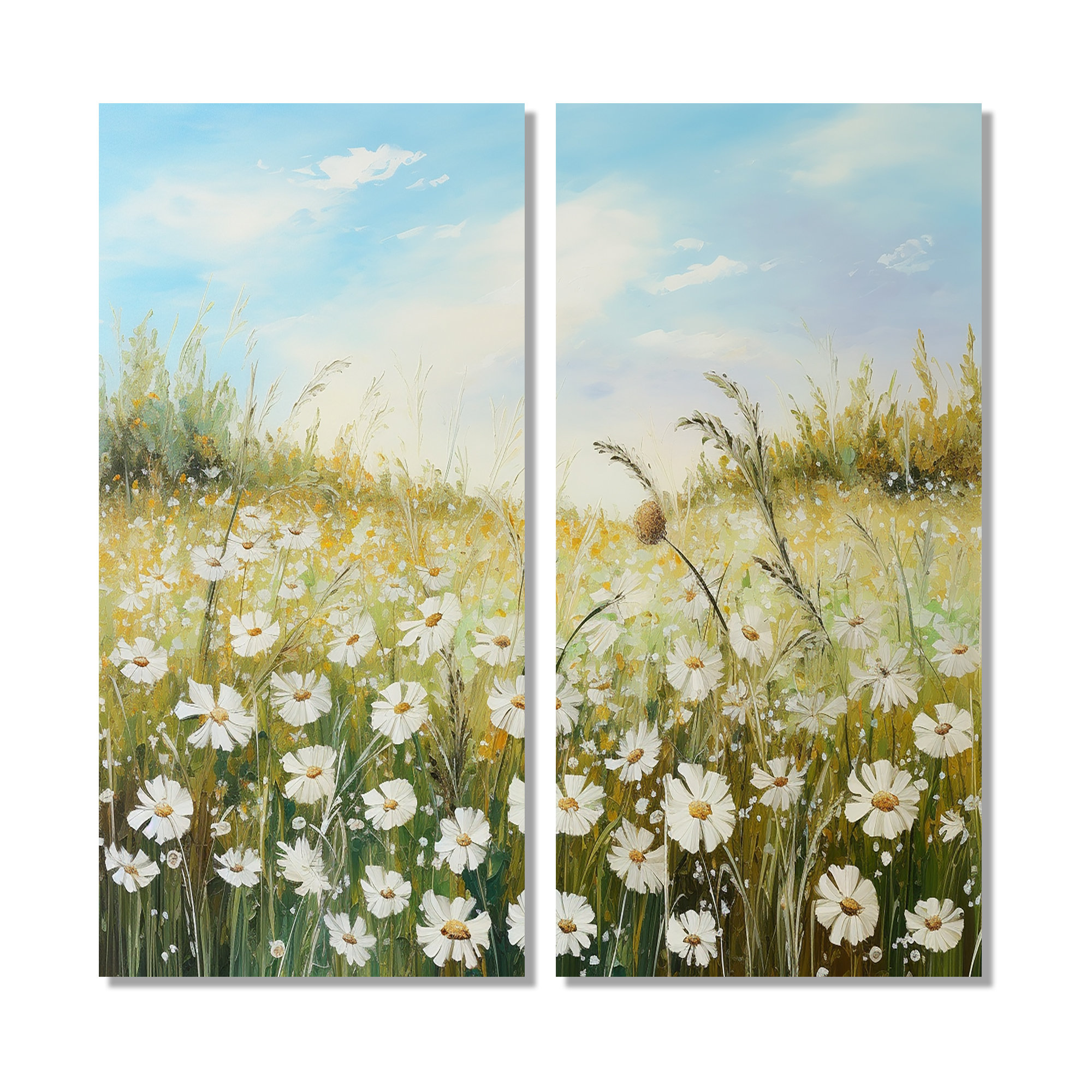 Lark Manor™ Daisies In The Sunlight Flowers Field - Floral Flower Field ...