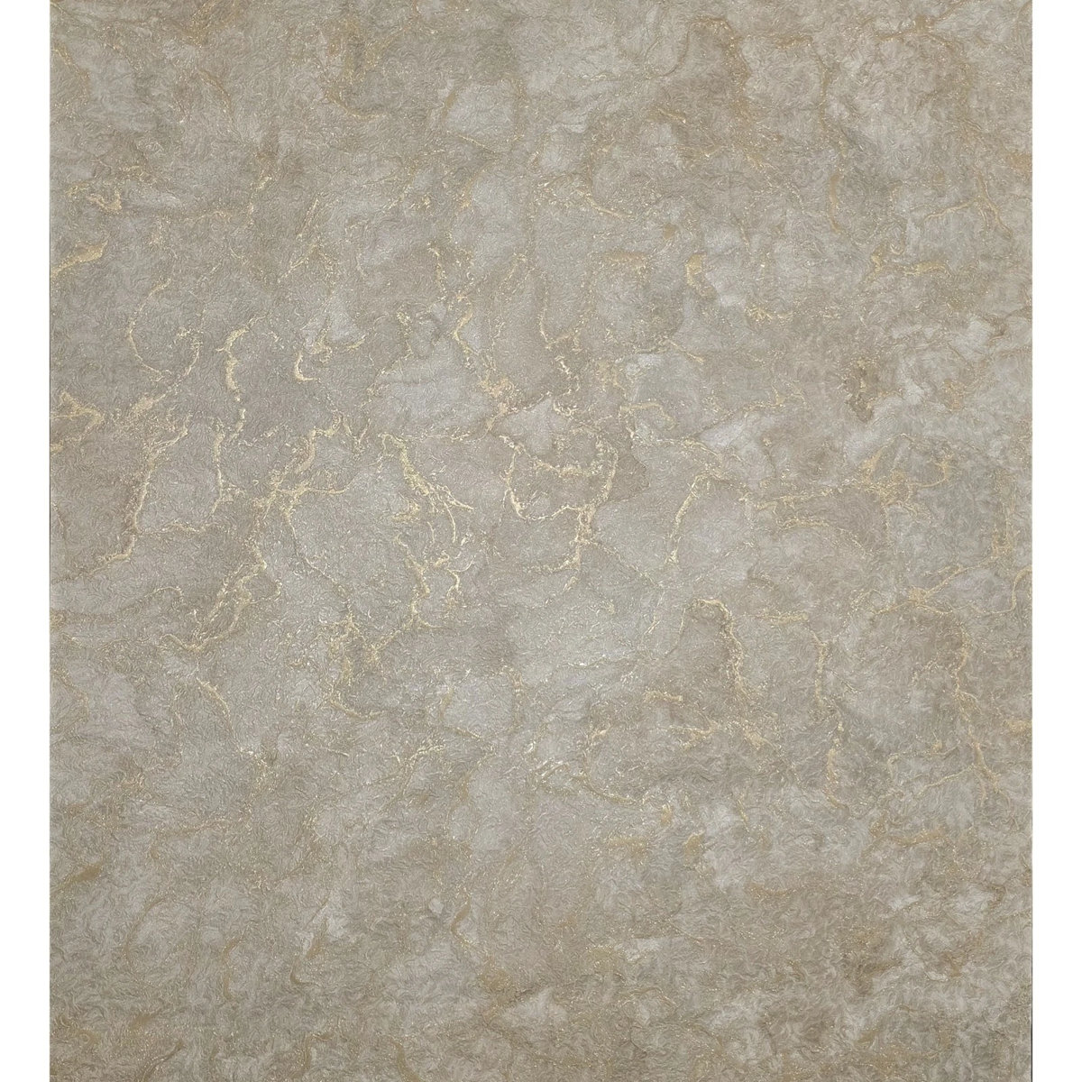 Everly Quinn Embossed Taupe Gold Metallic Faux Cracked Plaster Textured ...