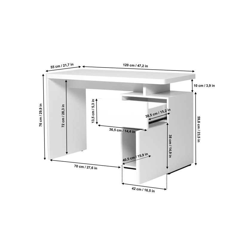 East Urban Home Cuuba Libre Desk & Reviews | Wayfair