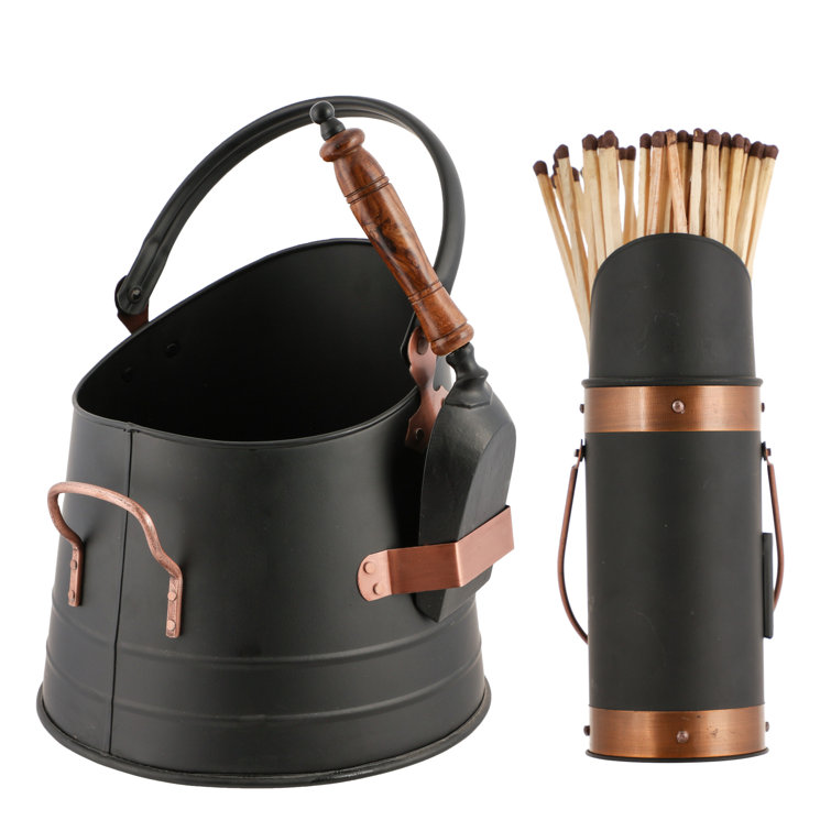 Borough Wharf Deltaville Copper Log Carrier | Wayfair.co.uk