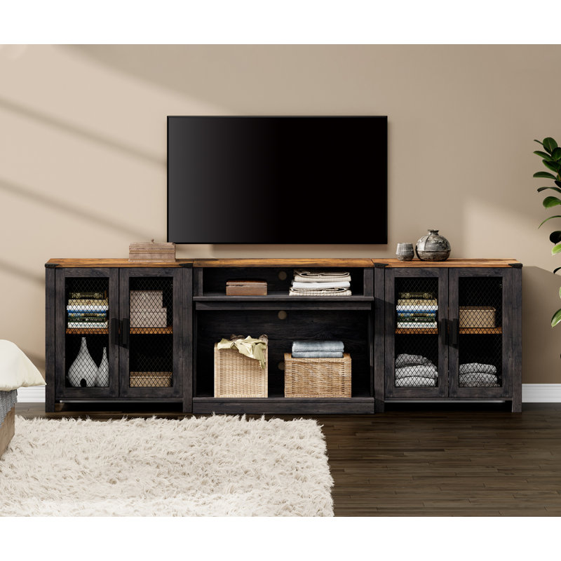 Gracie Oaks 3 In 1 TV Stand Set For 100 Inch TV With Open Storage | Wayfair
