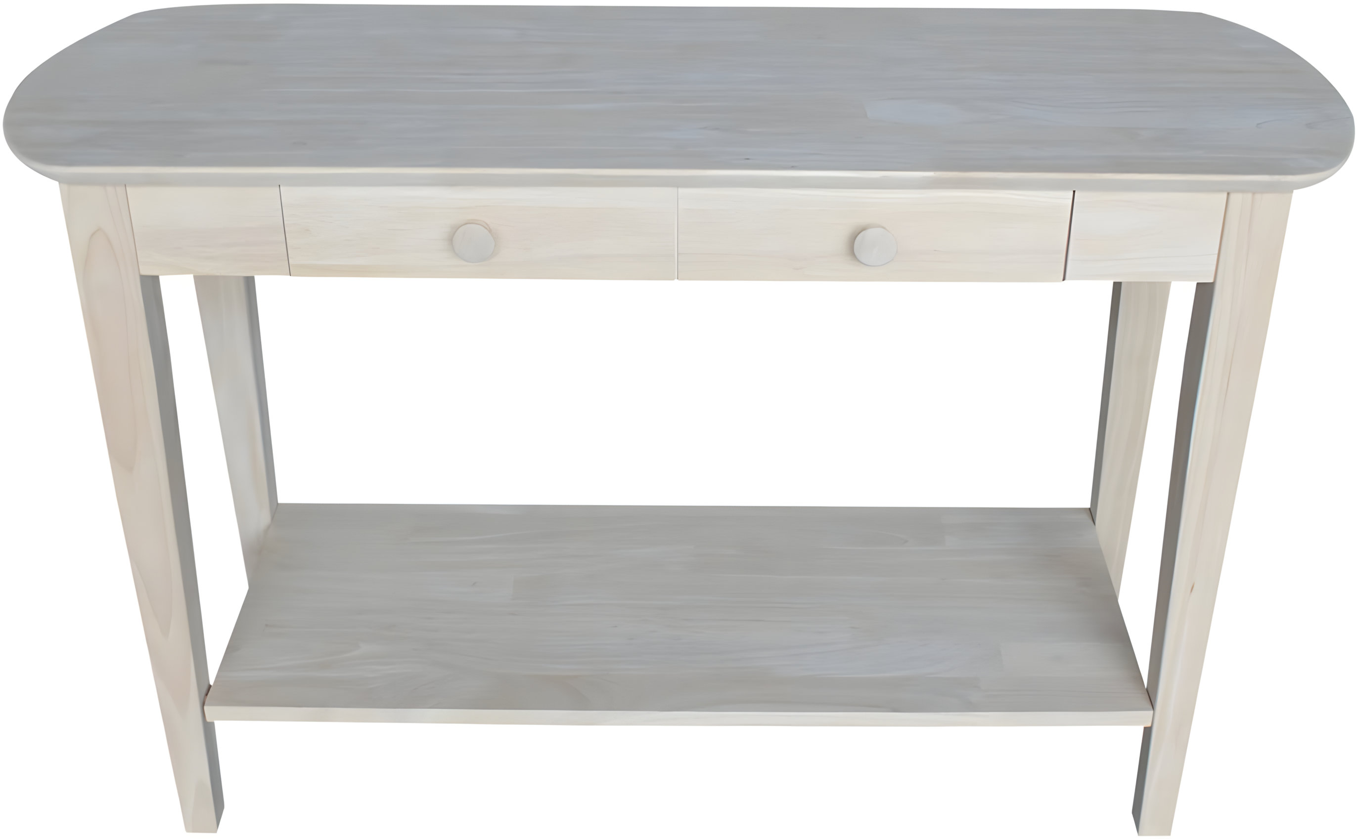 One Allium Way Phillips Unfinished Oval Sofa Table, Solid Para Wood ...