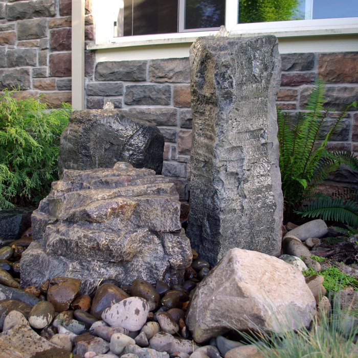 LiquidArtFountains Glass Fiber Reinforced Concrete Rock Cascade/Mini ...