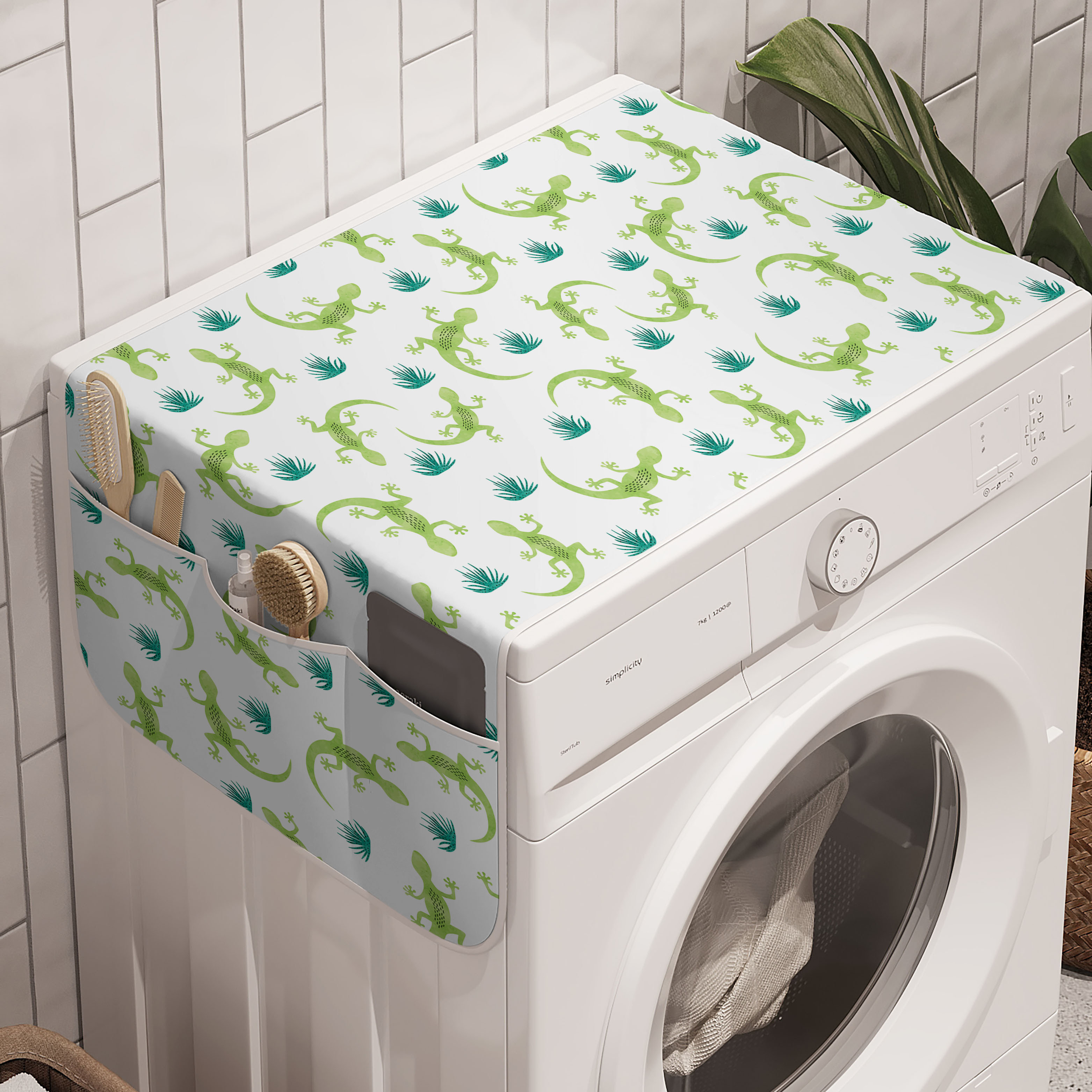 East Urban Home Lizard Washing Machine Organizer Pack of 2 47" x 18.5 ...
