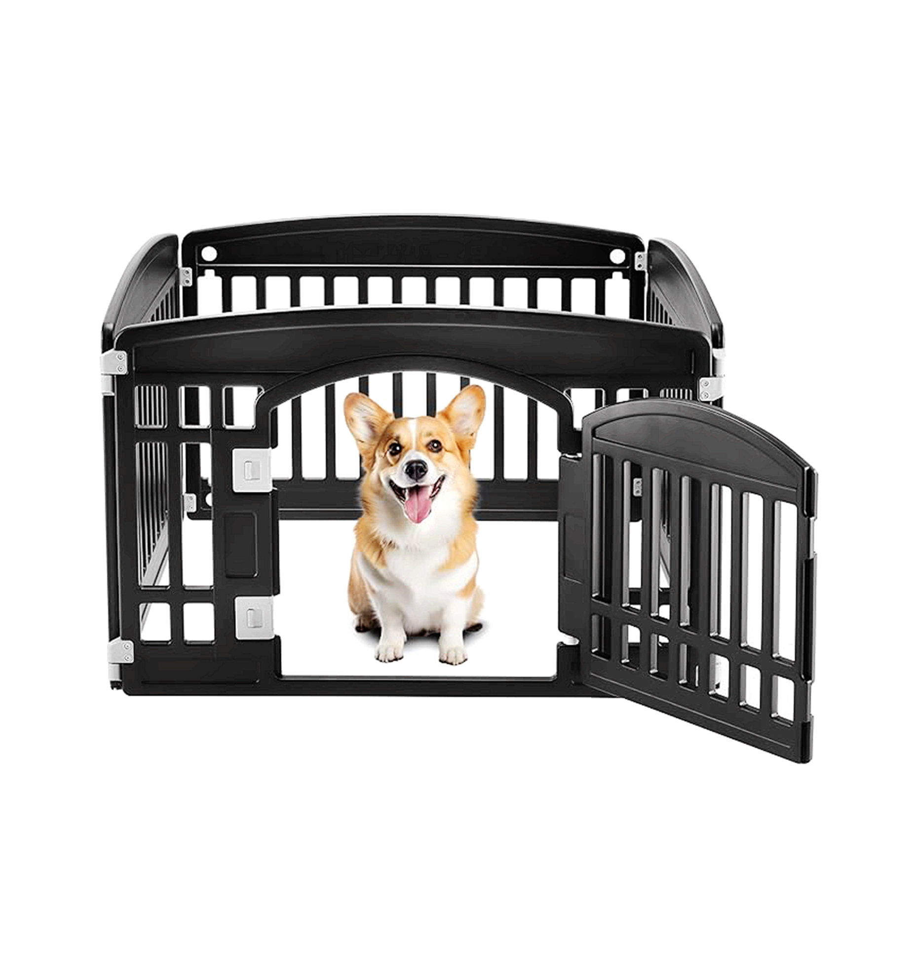 weixunguang Dog Playpen, 24" Exercise 6-Panel Pet Playpen With Door ...