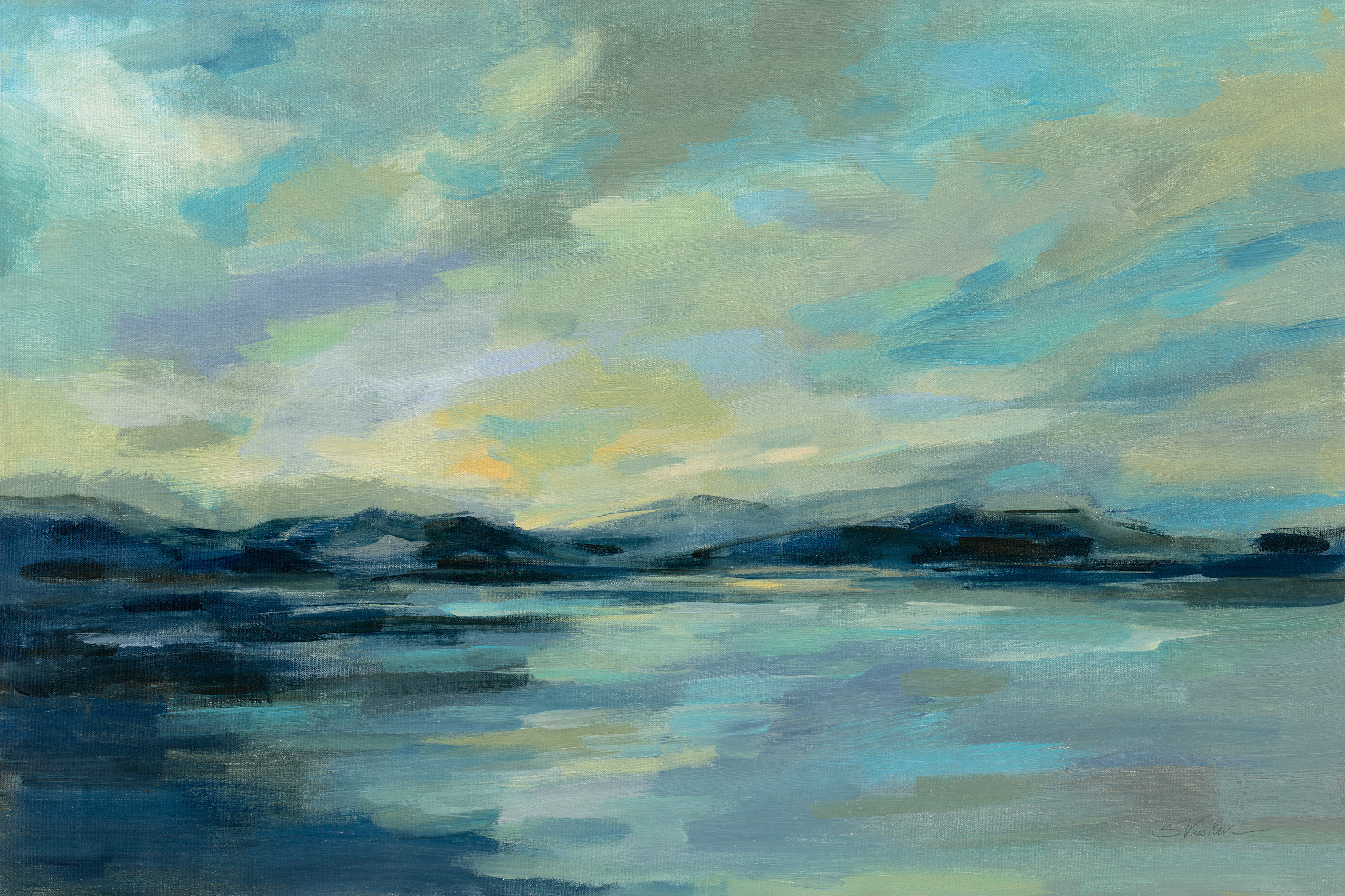 Wrought Studio™ Indigo Sea by Silvia Vassileva - Wrapped Canvas ...