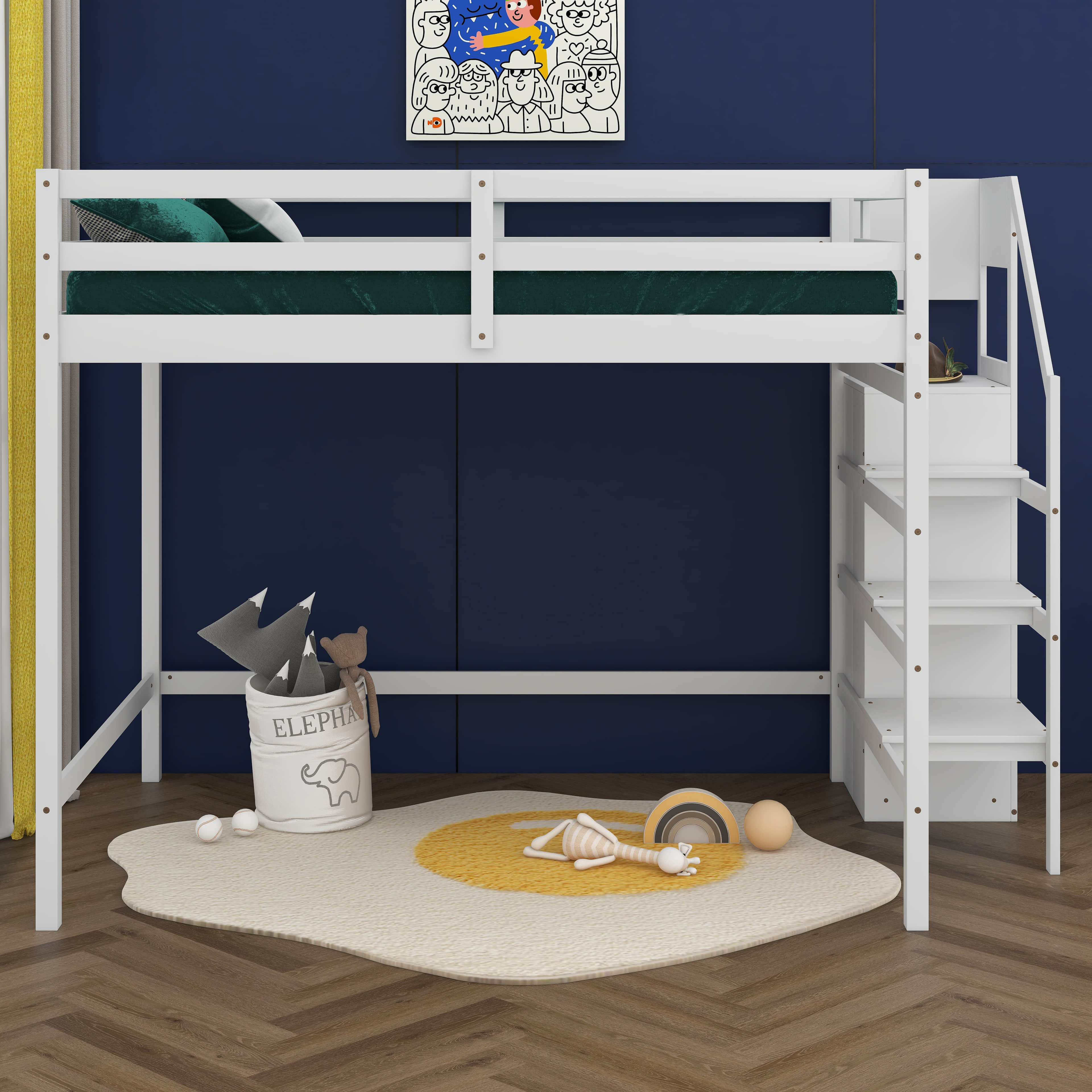 Harriet Bee Jahmel Kids Full Loft Bed | Wayfair