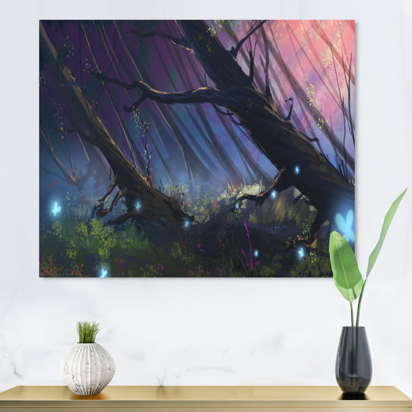 Millwood Pines " Video Game Magic Forest Illustration " Painting Print ...