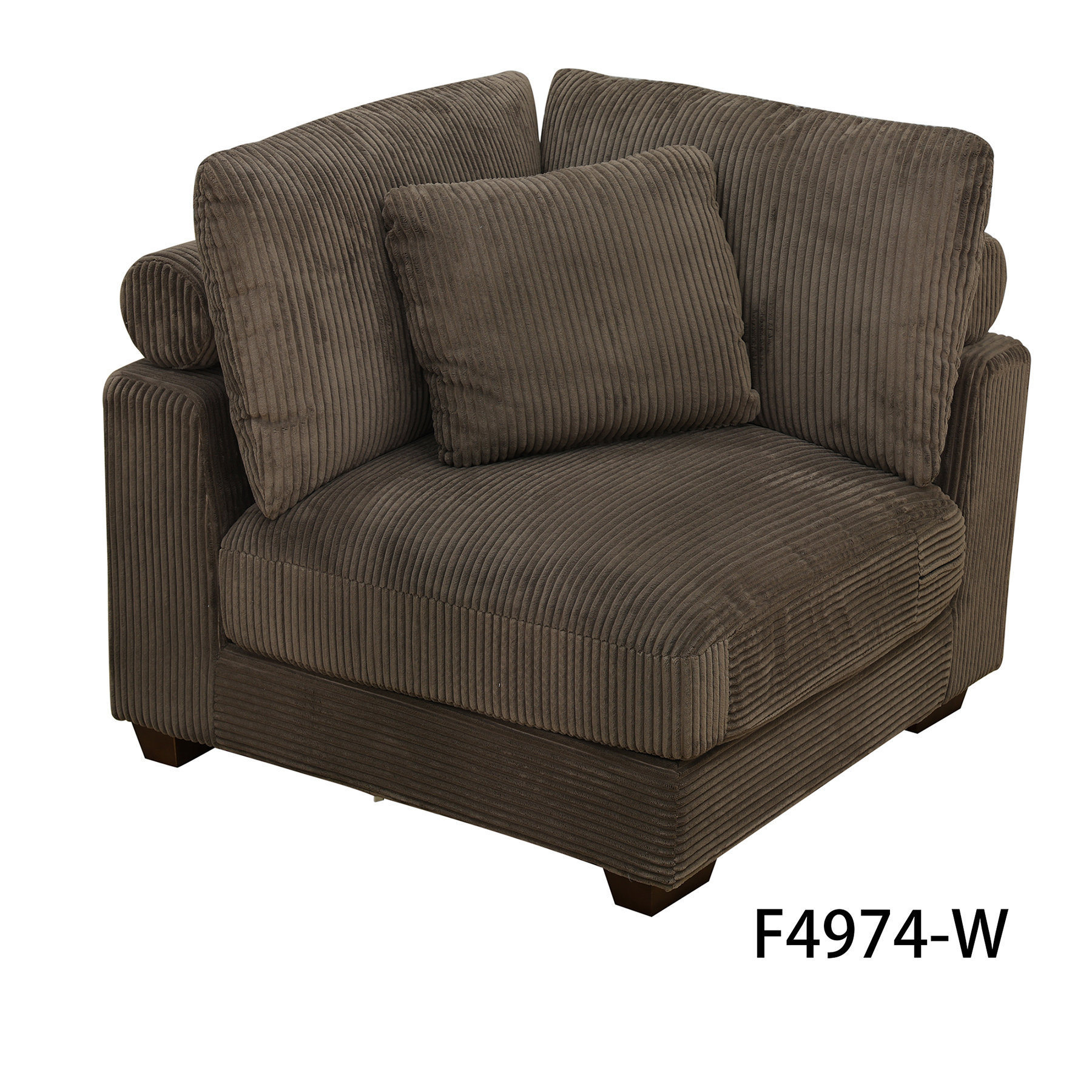 Hokku Designs Rayion 7 - Piece Corduroy Corner Sectional | Wayfair