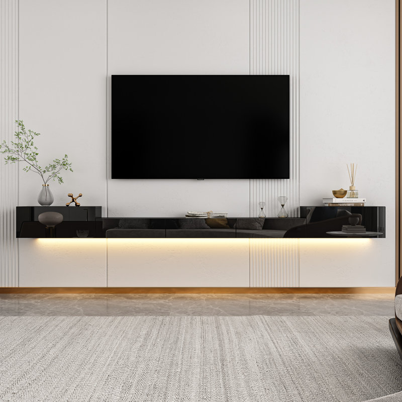Ebern Designs Canica Floating TV Stand for TVs up to 88" & Reviews ...