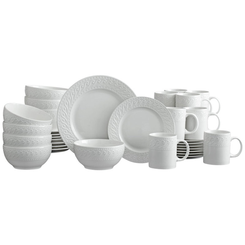 Pfaltzgraff Sylvia 32-Piece Porcelain Dinnerware Set, Service for 8 ...
