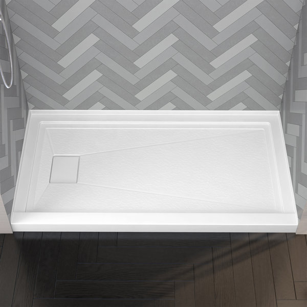 Ogonbrick 60" W X 32" D Single Threshold Acrylic Shower Pan Base With ...