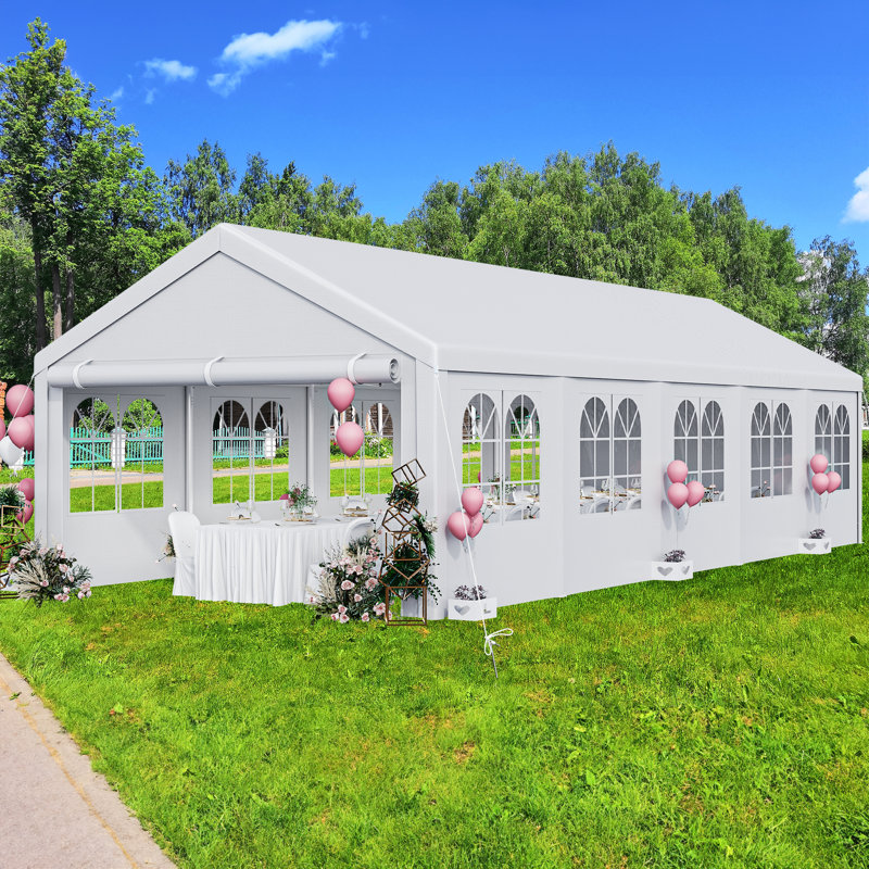 YITAHOME Outdoor White Party Tent with Windows & Reviews | Wayfair