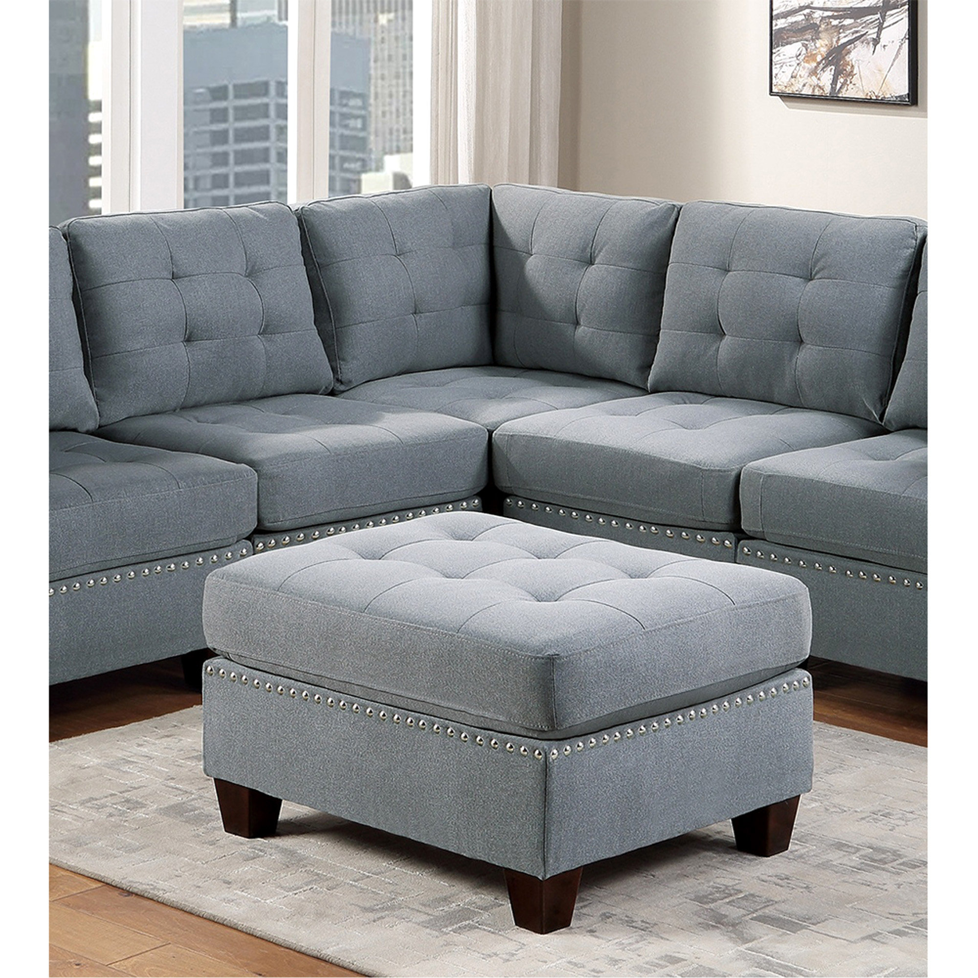 Latitude Run® Luxurious Ottoman With Exquisite Upholstery For Supreme ...