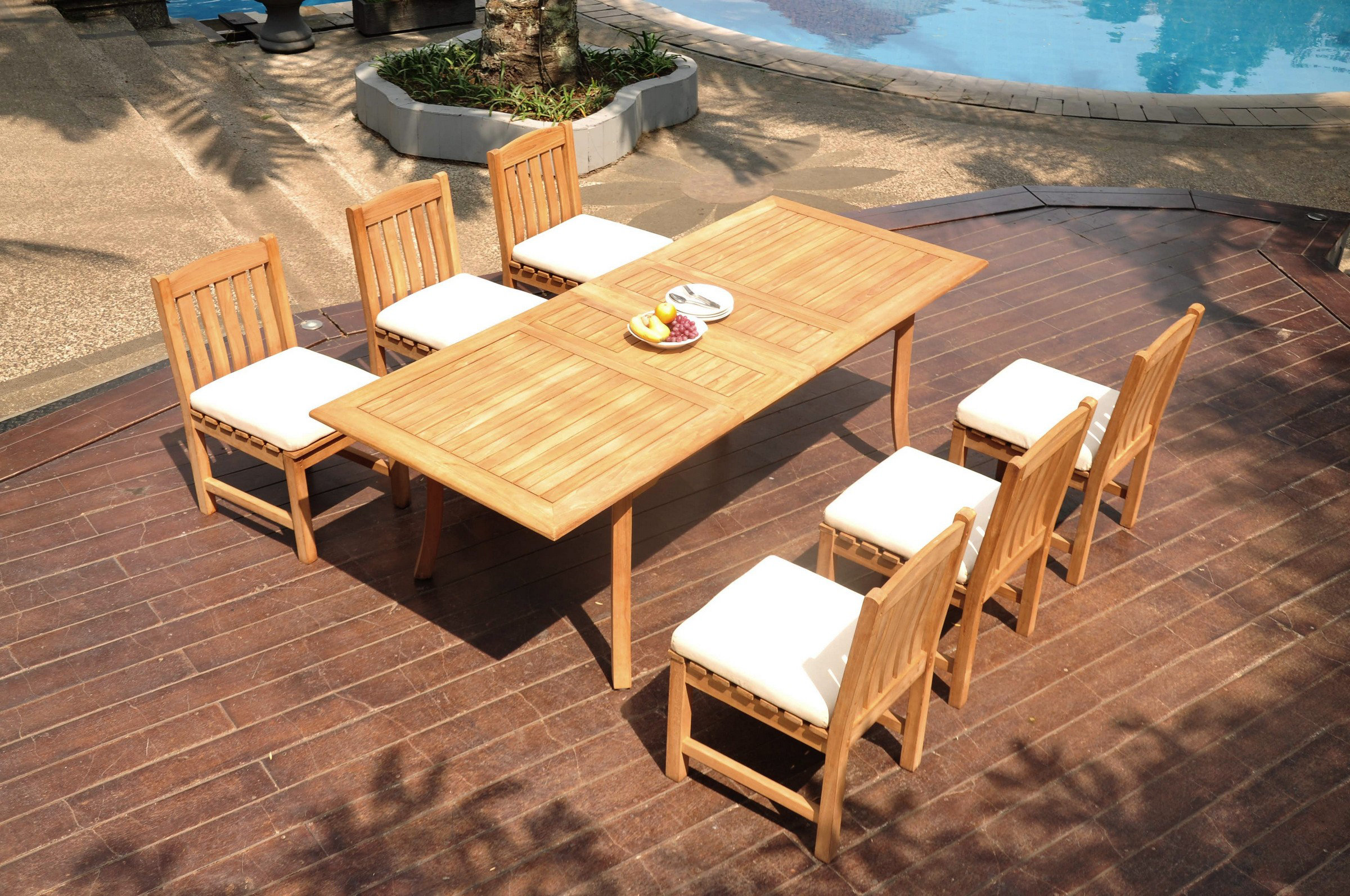Rosecliff Heights Mariano Rectangular Teak Dining Set | Wayfair