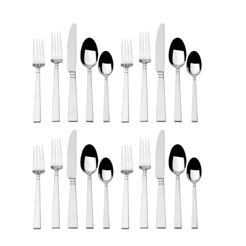 Mikasa Greer 20-Piece 18/10 Stainless Steel Flatware Set, Service For 4 ...
