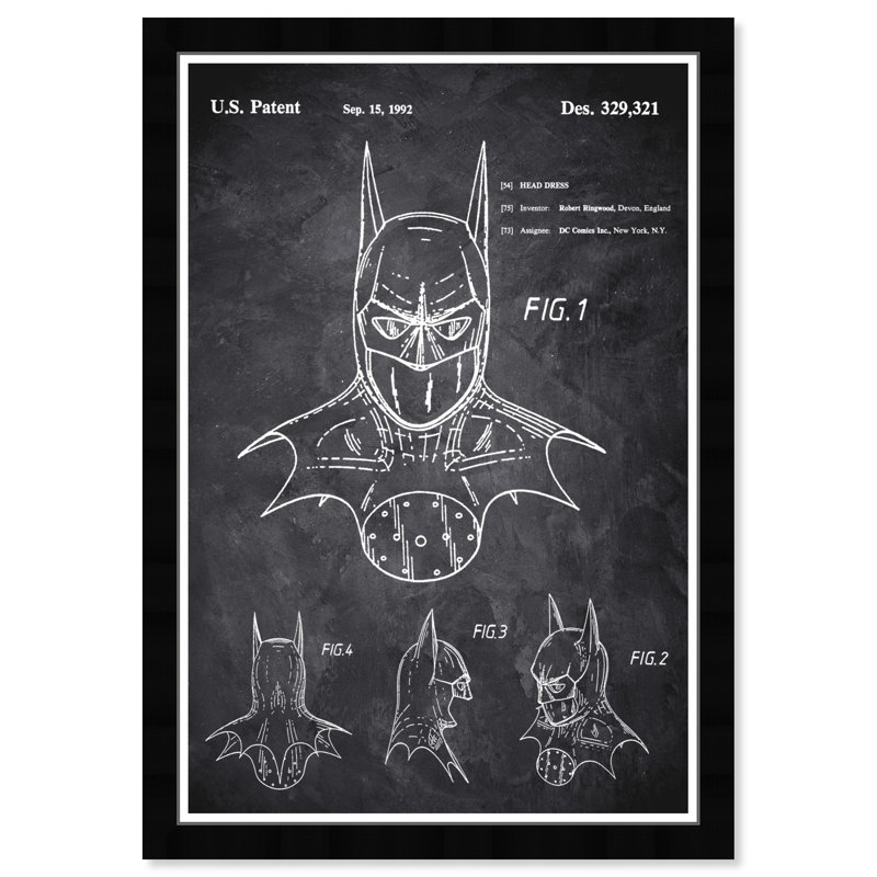 Wynwood Studio Movies and TV Batman 1992 Chalkboard Industrial Black ...