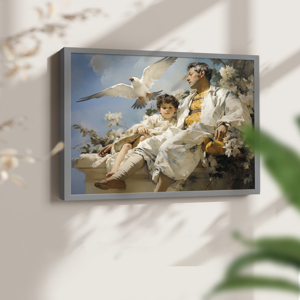 Fleur De Lis Living Angels From Above-XXV -Framed Print - Restickable ...