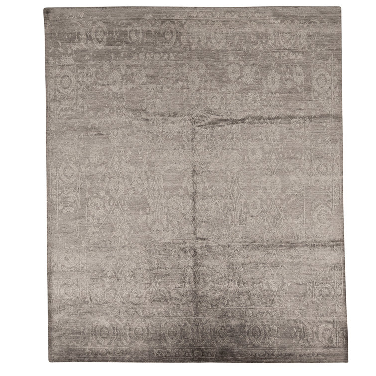 Bokara Rug Co., Inc. High-Quality Hand-Knotted Dark Gray/Beige Area Rug ...