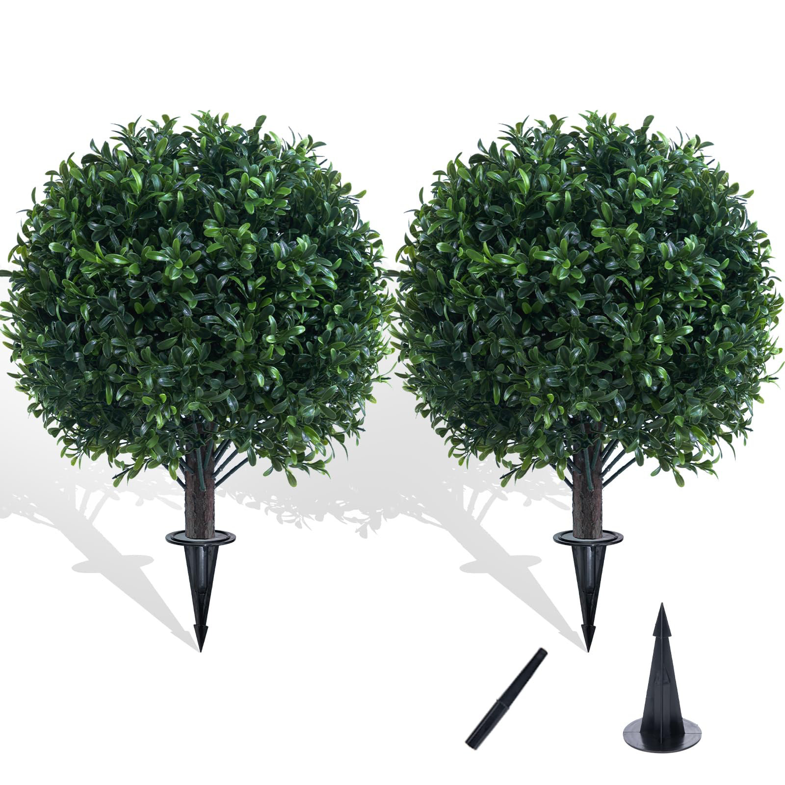 Primrue Windham 22" Artificial Boxwood Topiary Outdoor Plants With ...