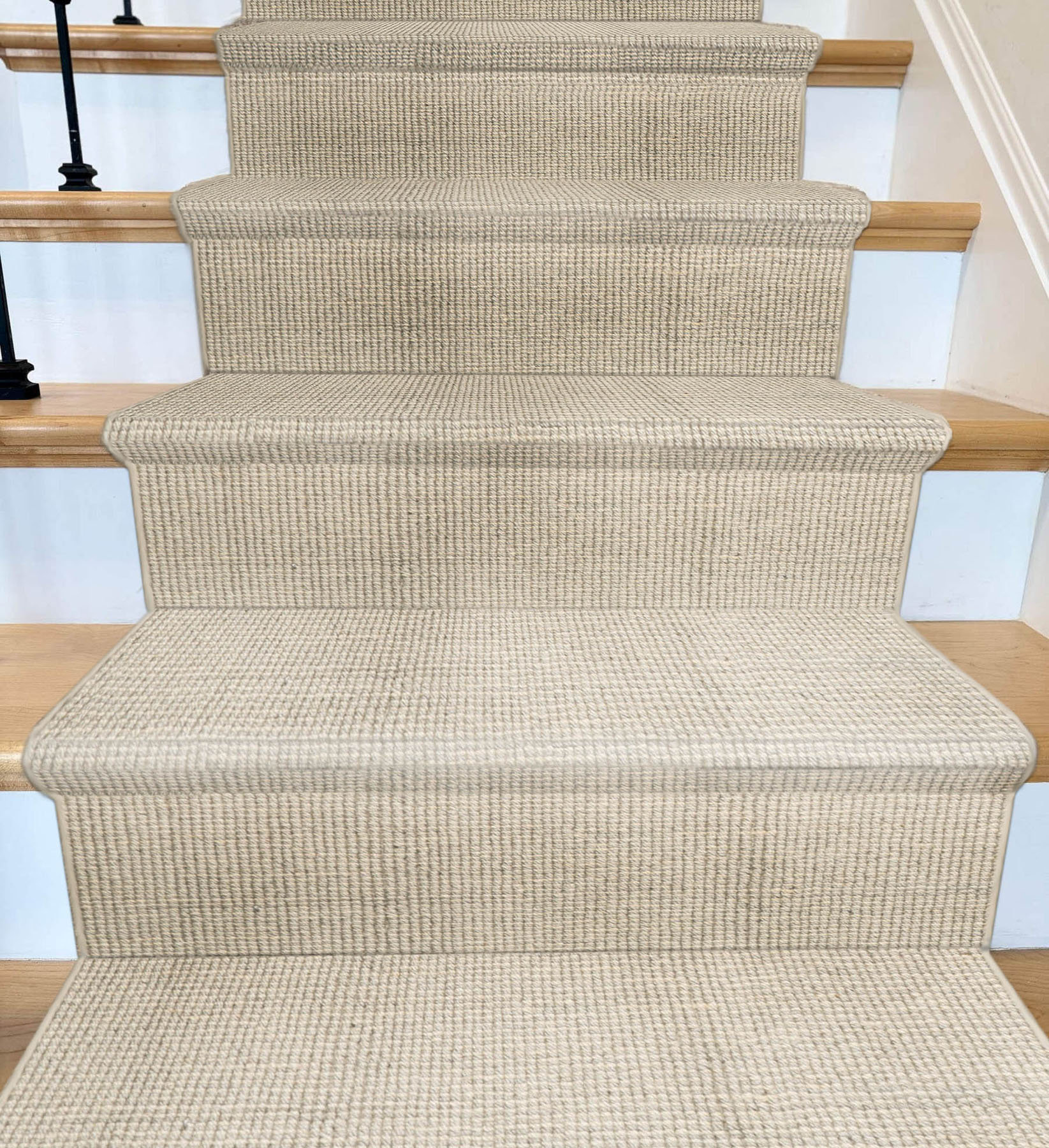Latitude Run® 31-inch-wide beige wool stair hallway runner lengths up ...