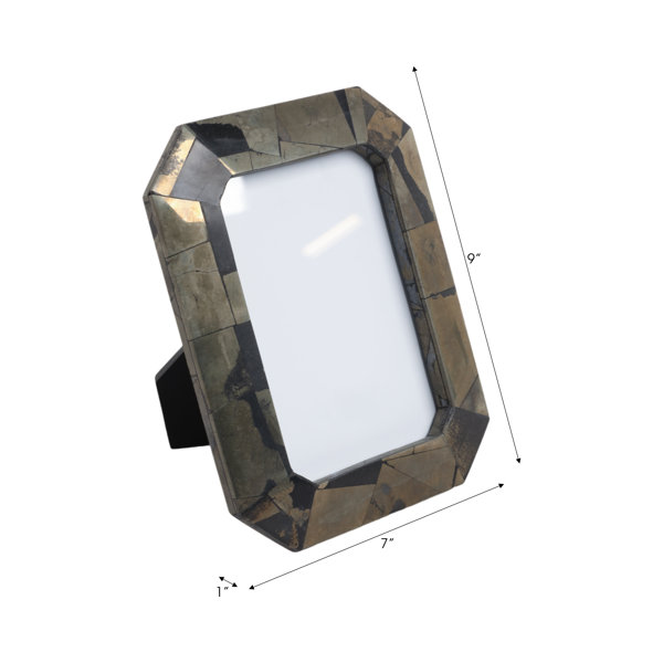 Wade Logan 5X7 Livio Pyrite Semi-Precious Stone Photo Frame - Wayfair ...
