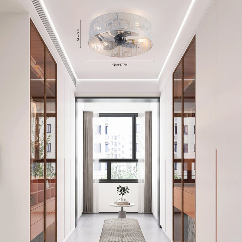 Millwood Pines Benil 18'' Ceiling Fan with Light Kit & Reviews | Wayfair