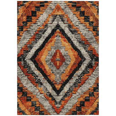Bungalow Rose Machine Washable Indoor/Outdoor Xhevrie Terracotta Rug ...