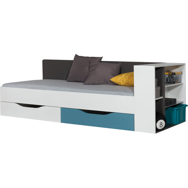 Isabelle & Max Cottleville European Single Bed with Drawers and Shelves ...