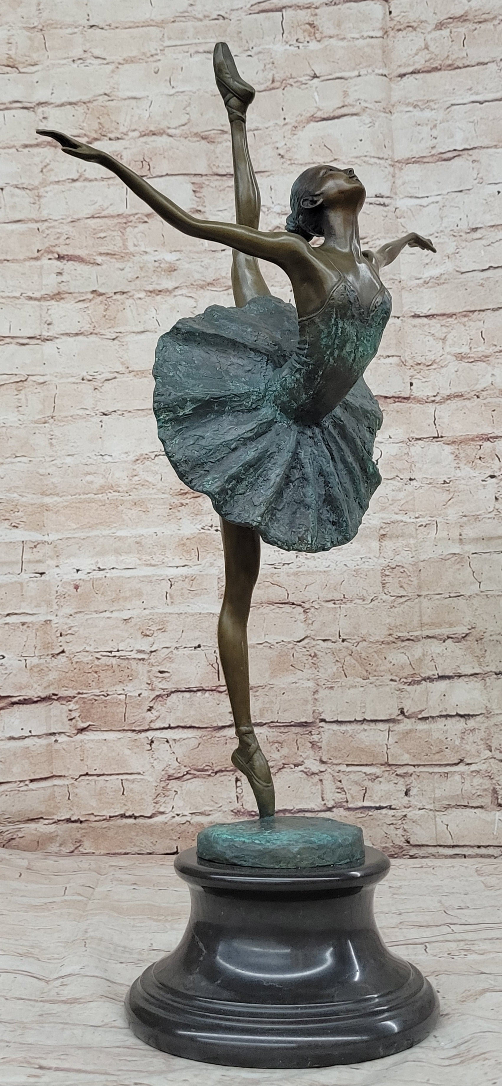 Canora Grey Addisson Hot Cast Bronze Arabesque Ballerina Ballet Dancer ...