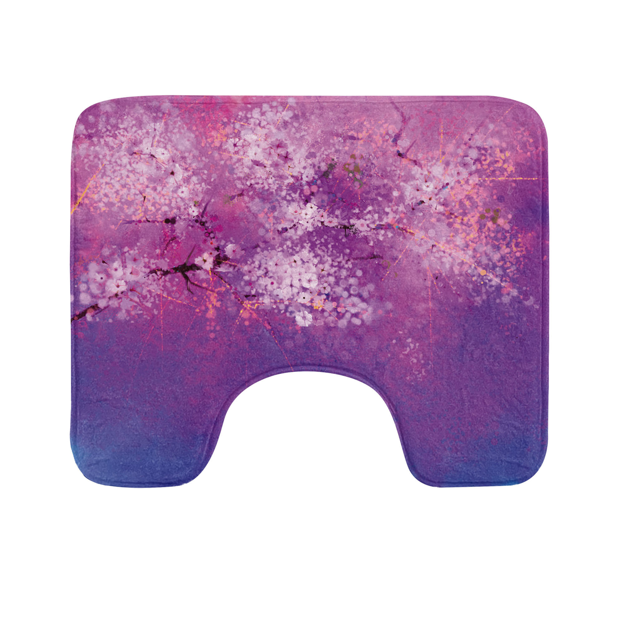 East Urban Home Purple Toilet Mat U-Shape Bathroom Rug 20" Fuchsia ...