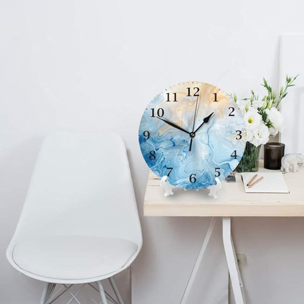 Orren Ellis DADABULIU Wall Clock Pastel Silent Non-Ticking 10 Inch ...