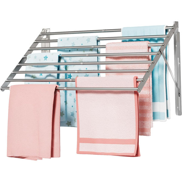 Hoomic Metal Foldable Wall-Mounted Drying Rack | Wayfair