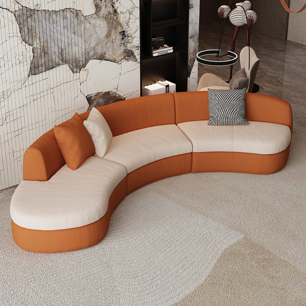 Walkoly Simple Creative Light Luxury Curved Sofa | Wayfair