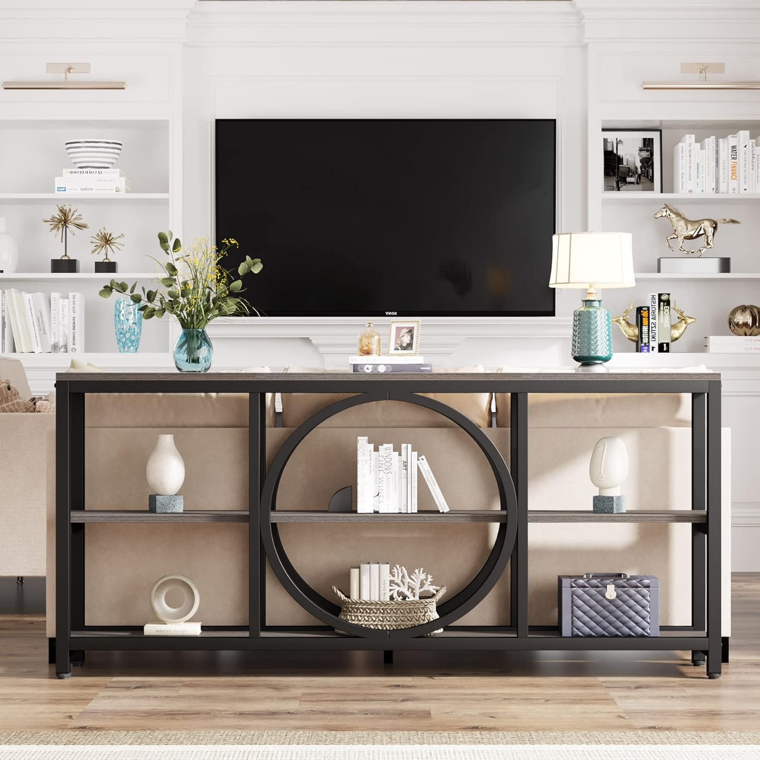 17 Stories Tribesigns 70.9 inch Sofa Console Table, Extra Long Narrow ...