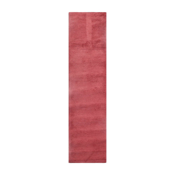 Latitude Run® Handmade Tufted Wool Raspberry Rug | Wayfair