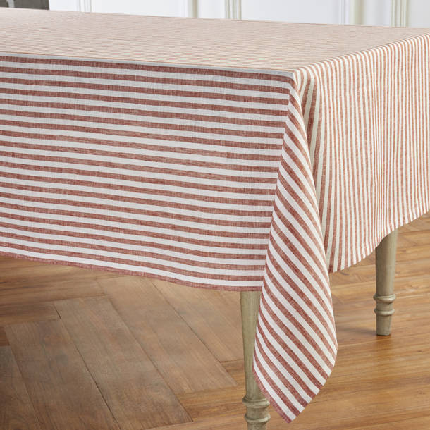 Solino Home Cabana Stripe - 100% Pure Linen Tablecloth | Wayfair