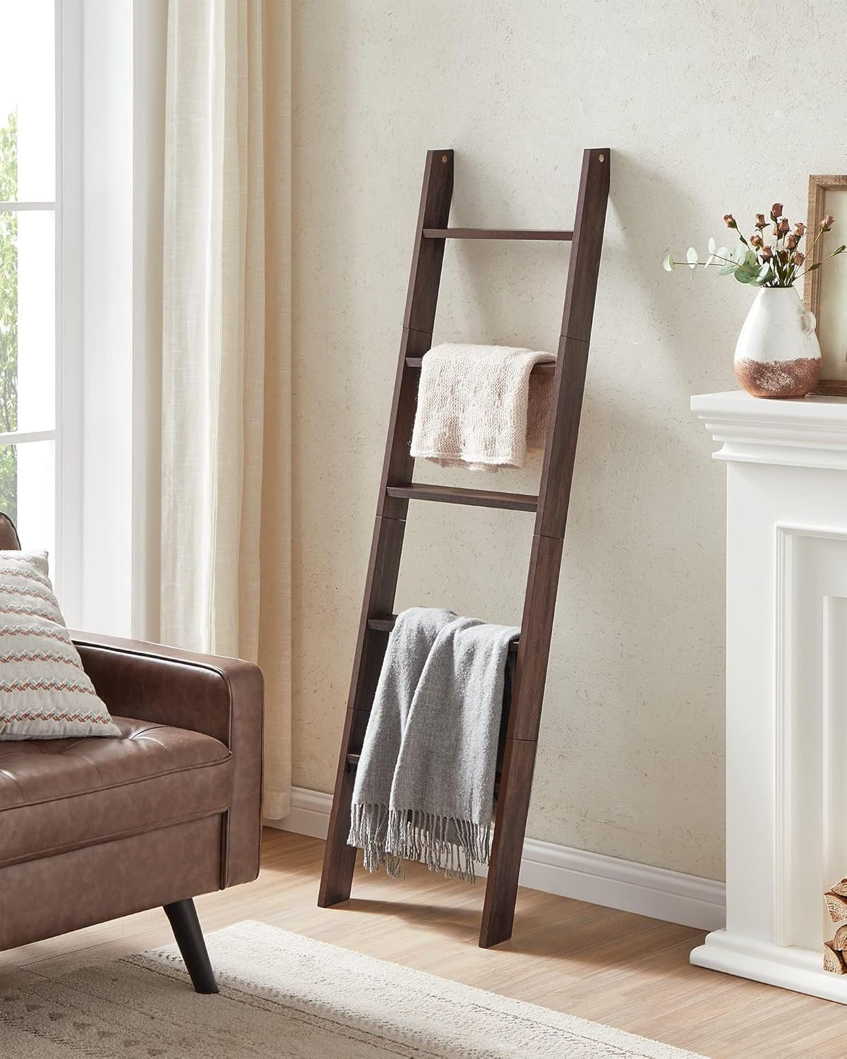 Ebern Designs Blanket Ladder Decorative Farmhouse For The Living Room ...