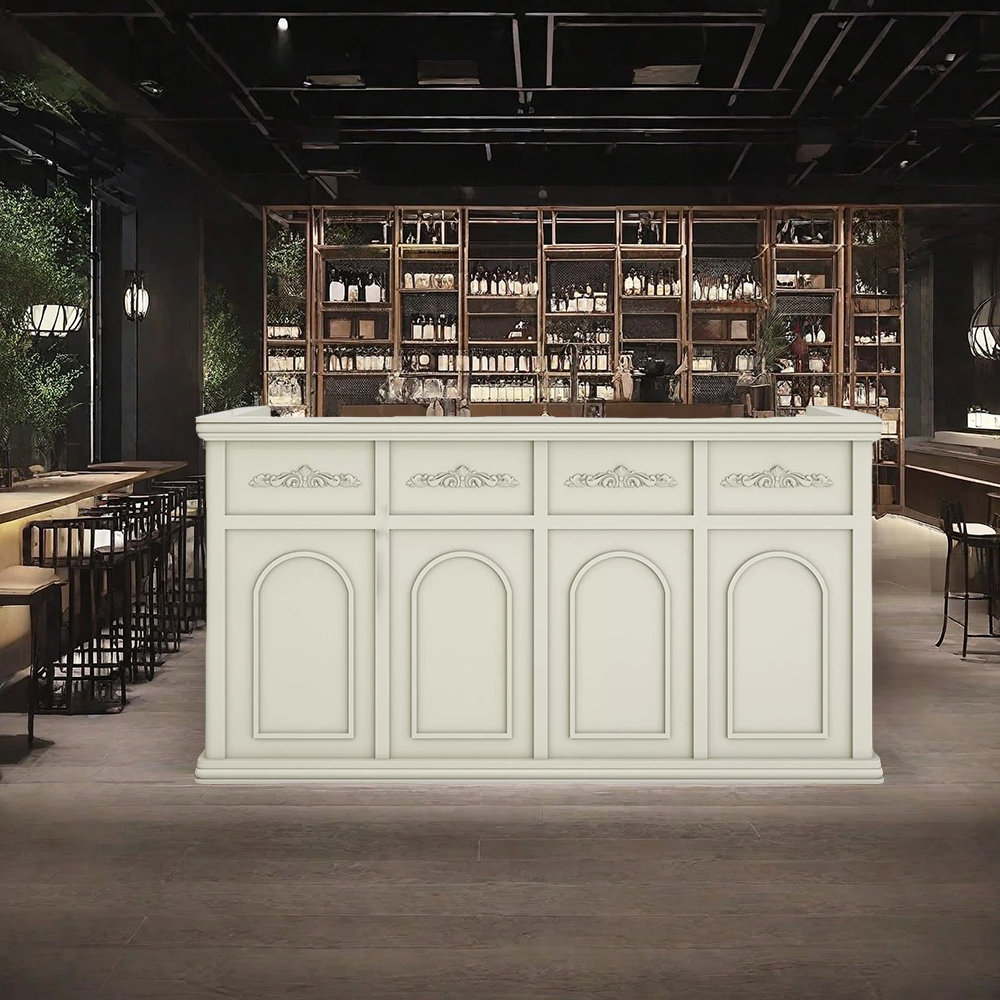 Red Barrel Studio® Rustic Vintage Bar Counter – Classic Retro Design ...