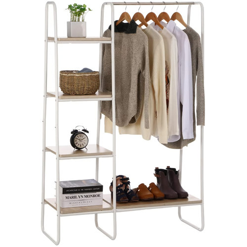 Rebrilliant 40'' Manufactured Wood Clothing Rack & Reviews | Wayfair