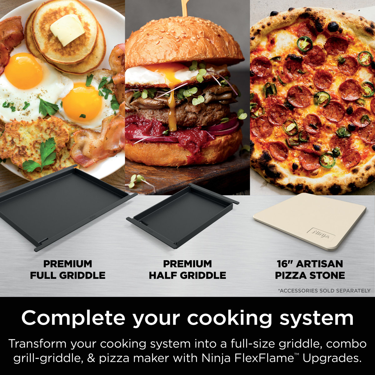 Ninja Grill and Smoker, FlexFlame, Electric and Propane Grill, Roaster ...