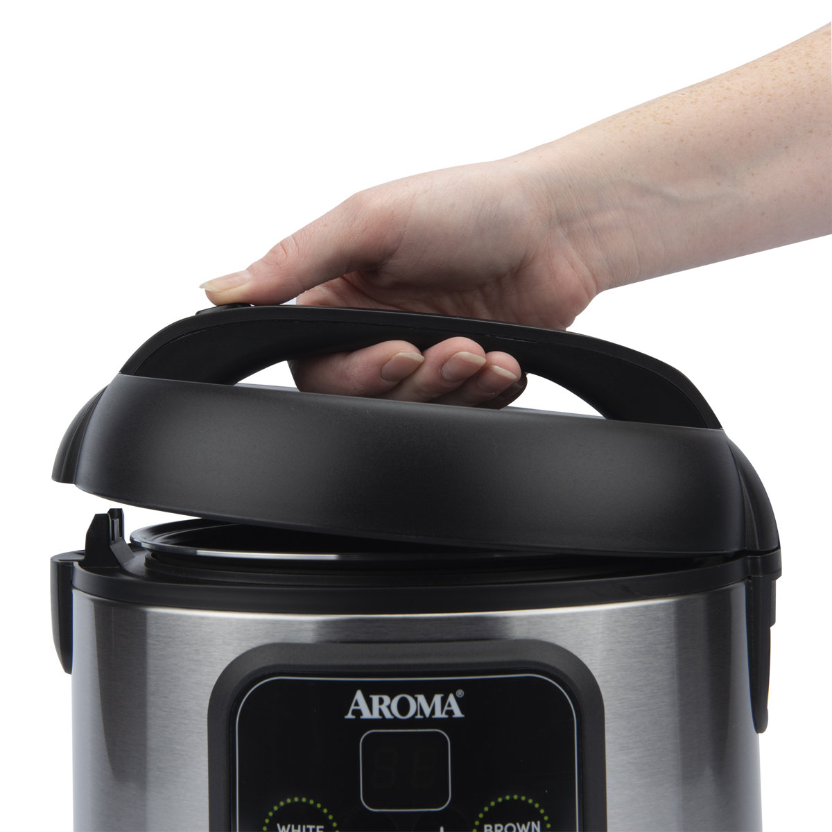Aroma 4-Cup (Uncooked) / 8-Cup (Cooked), 2Qt. Digital Rice & Grain ...