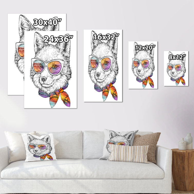 Trinx Cute Lgbt Fox With Sunglasses Framed On Canvas Print - Wayfair Canada