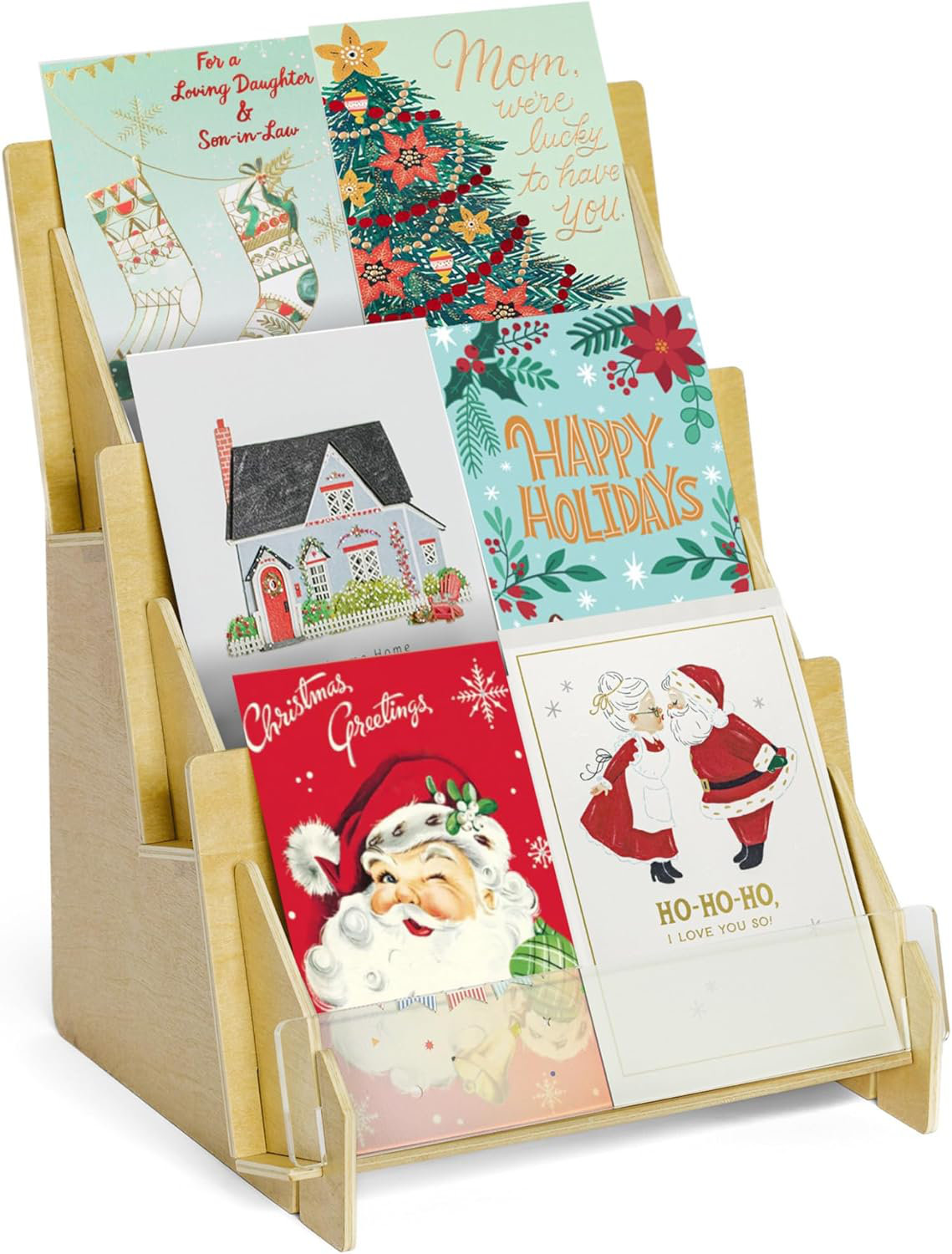 Latitude Run® Greeting Card Display Stand For Vendors, Postcard Rack ...