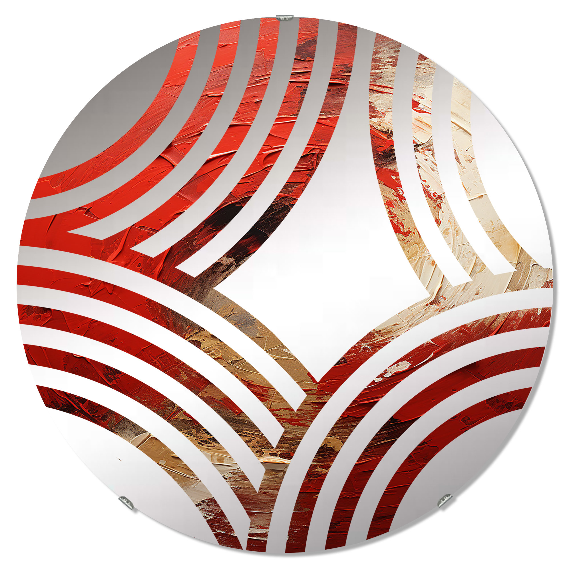 East Urban Home Red And Gold Whimsical Whirl Spiral I - Baptist Fan ...