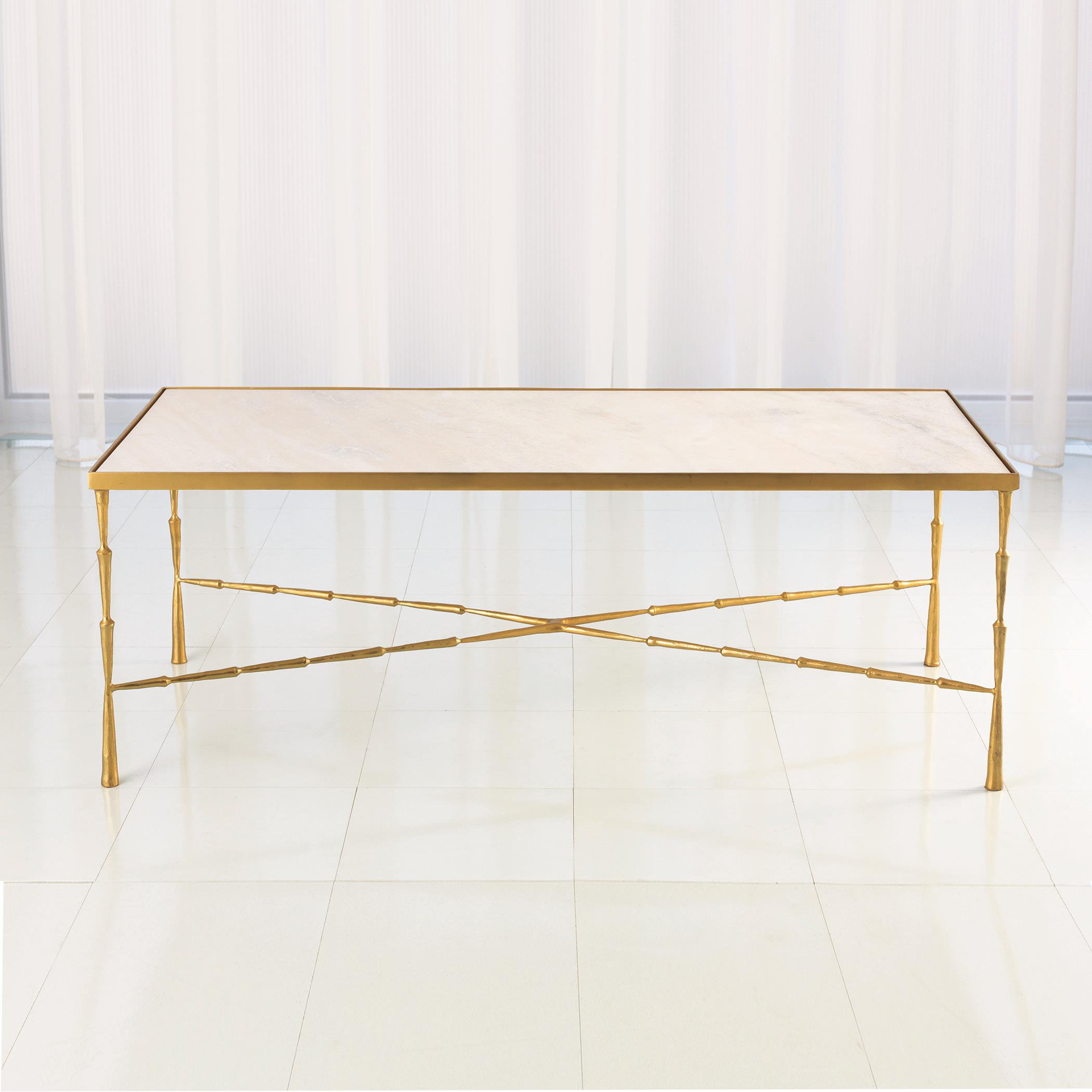 Studio A Home Spike Cocktail Table w/White Marble Top & Reviews | Wayfair