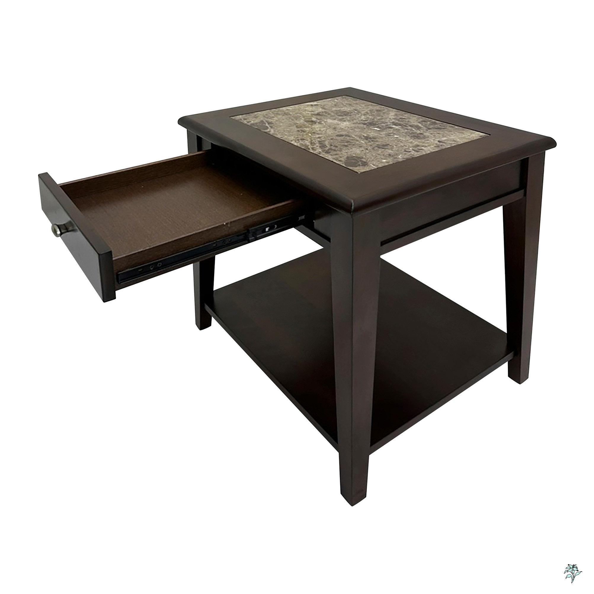 Hokku Designs Wooden End Table With Drawer And Bottom Shelf | Wayfair