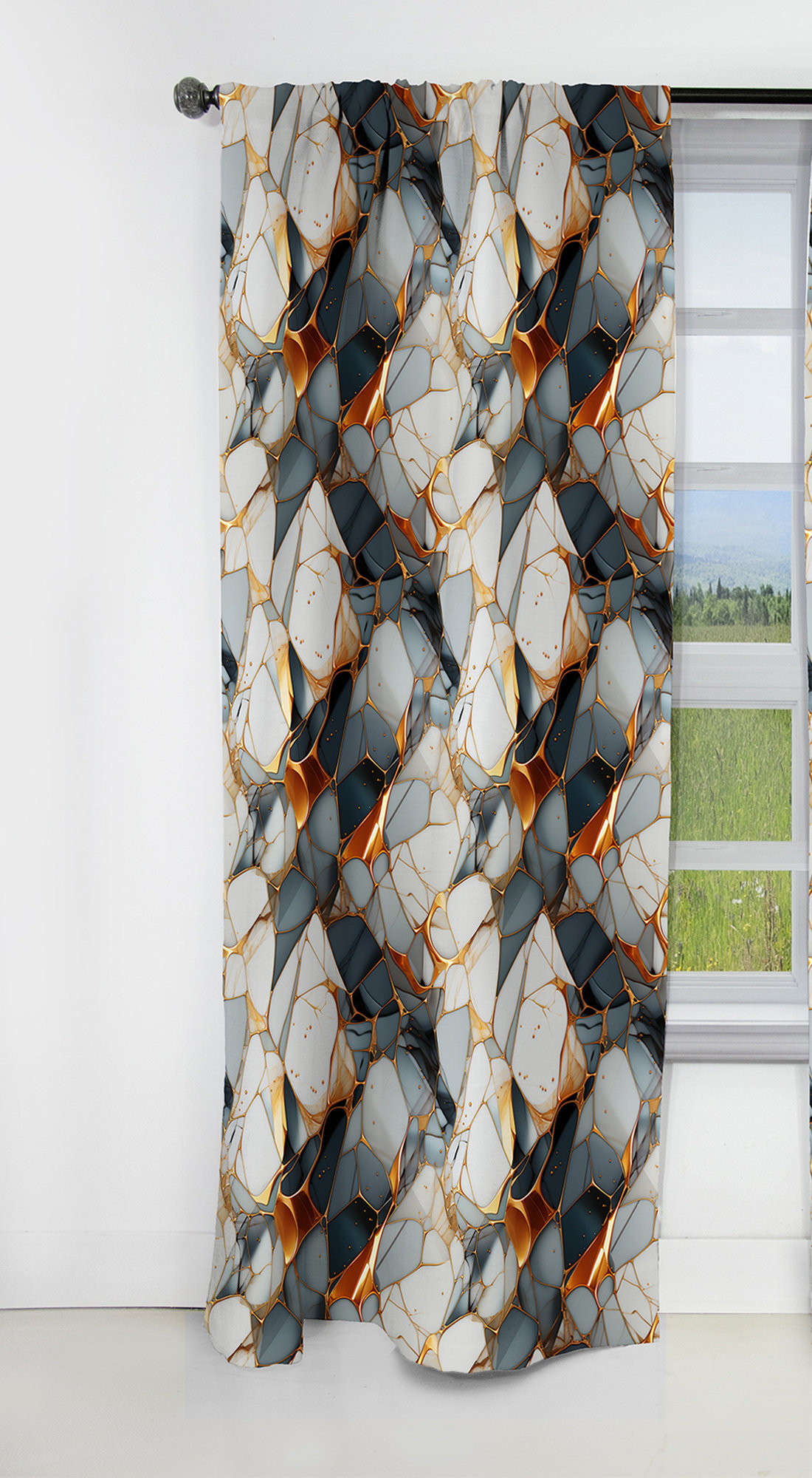 Design Art Urban Luxe Marble Pattern - Abstract Marble Curtain ...