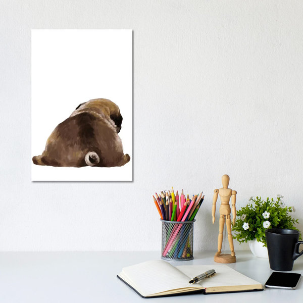 Rosalind Wheeler Pug Butt by Big Nose Work - Wrapped Canvas Gallery ...