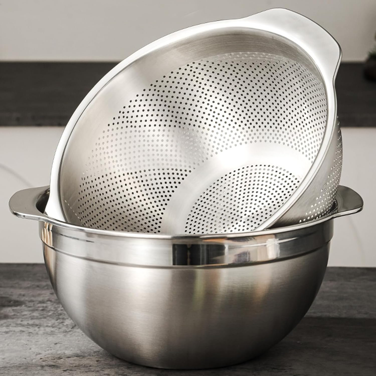 MD Nook Store 3.5 Qt Stainless Steel Colander – Heavy-Duty Strainer ...